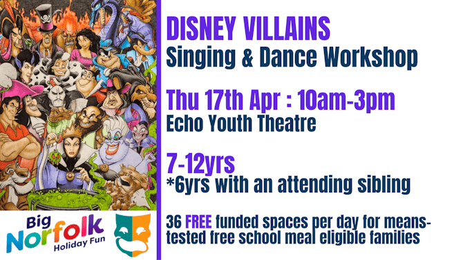 Disney Villains (Dance) for 7-12yrs - (BNHF spaces) | Active Norfolk
